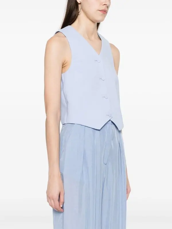 Andamane Crepe-textured Waistcoat