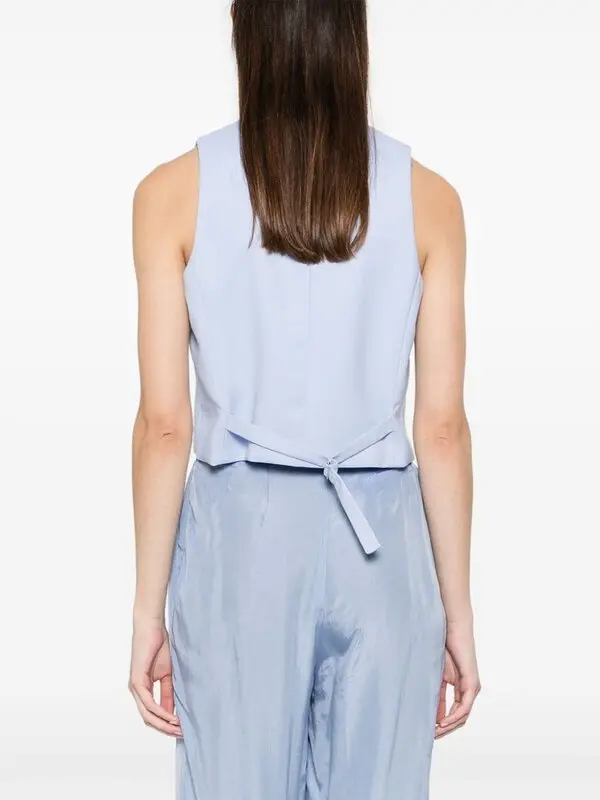 Andamane Crepe-textured Waistcoat