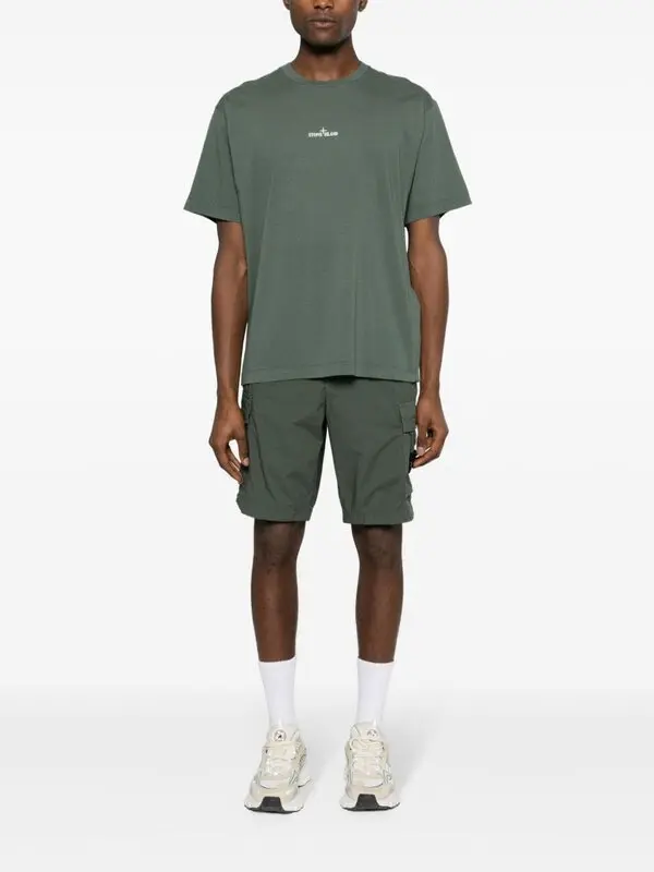 Stone Island Taffeta Cargo Shorts - Green
