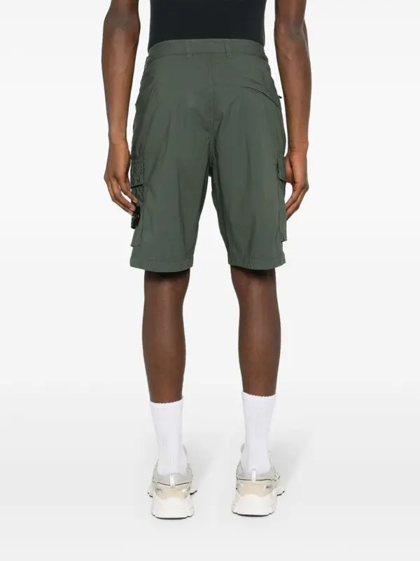 Stone Island Taffeta Cargo Shorts - Green