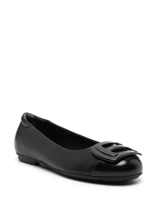 Hogan Logo-plaque Ballerinas - Black