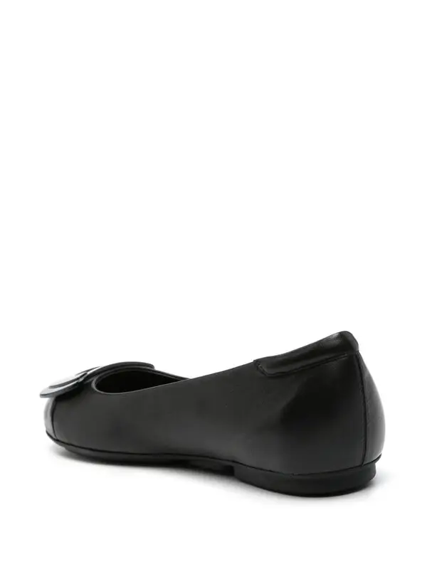Hogan Logo-plaque Ballerinas - Black