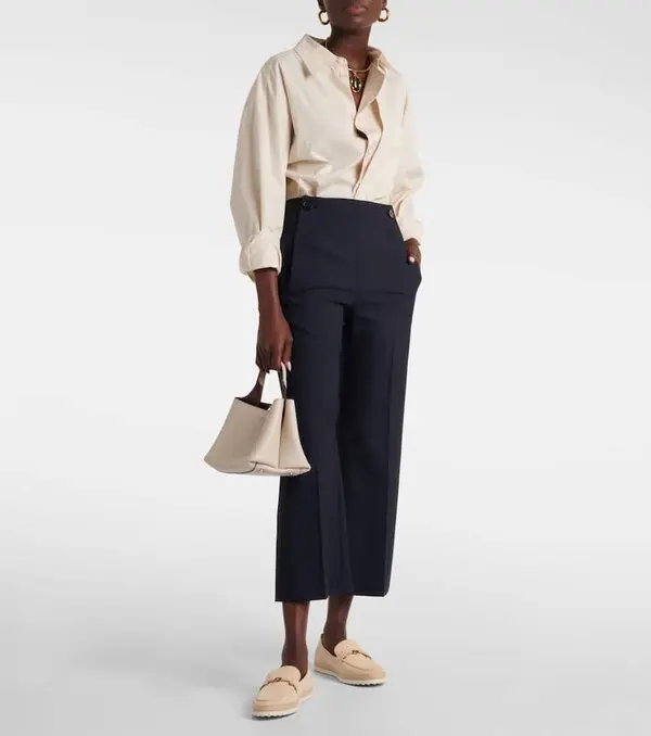 TOD'S T Ring Suede Loafers - Beige