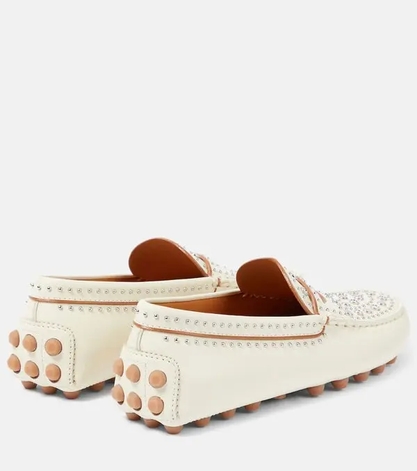 TOD'S Gommino Studded Leather Moccasins