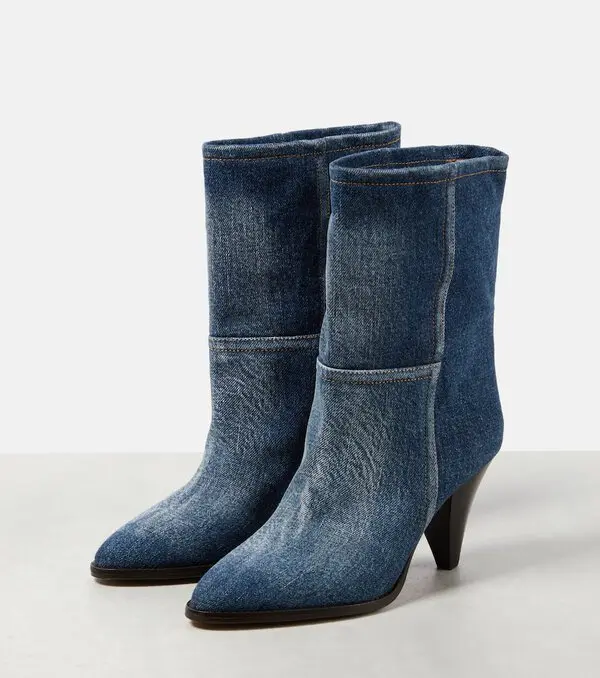 Isabel Marant Étoile Rouxa Denim Ankle Boots - Blue