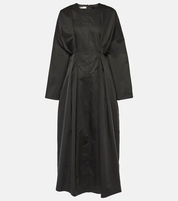 Co Gathered Cotton Midi Dress