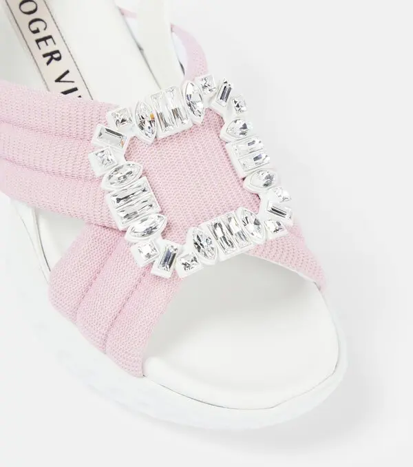 ROGER VIVIER Viv' Run Light Embellished Sandals - Multicoloured