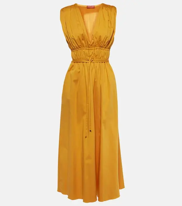 knee length dresses for ladies Effortless Grace Green Button Front Ruched Midi Dress