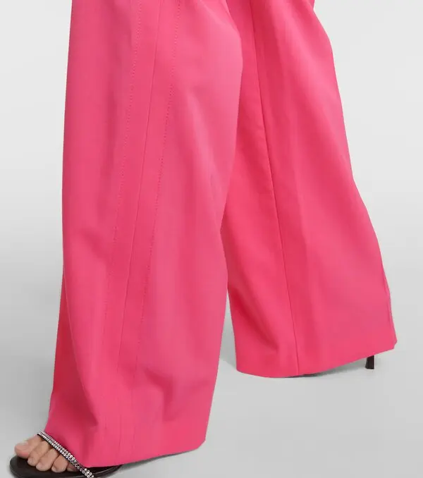 Stella McCartney High-rise Flared Wool-blend Pants - Pink