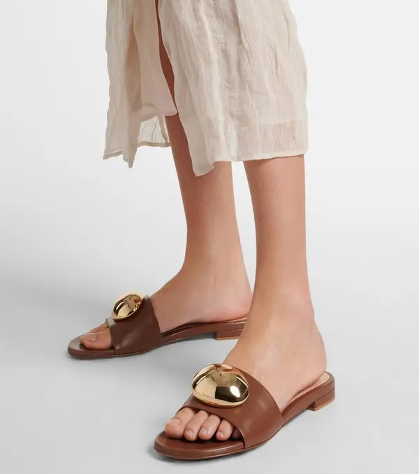 GIANVITO ROSSI Sphera Leather Mules