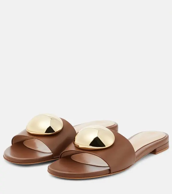 GIANVITO ROSSI Sphera Leather Mules
