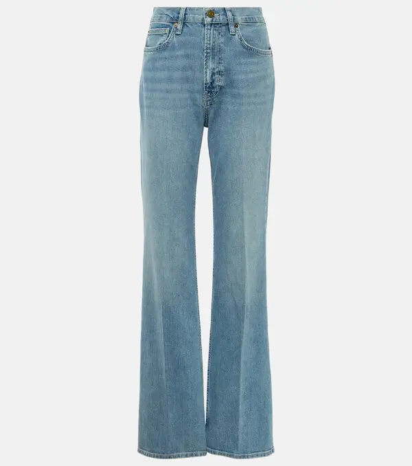 FRAME The Slim Stacked High-rise Straight Jeans