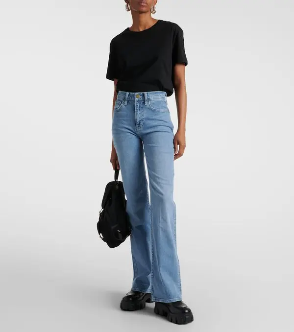 FRAME The Slim Stacked High-rise Straight Jeans