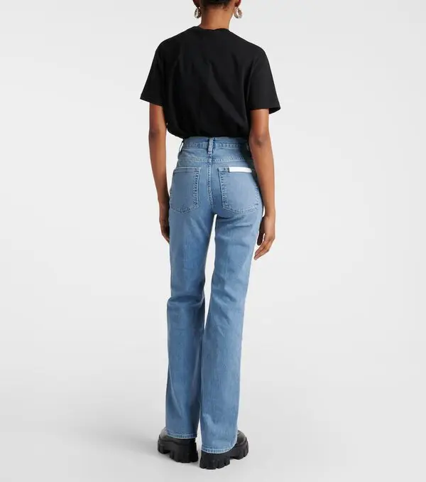 FRAME The Slim Stacked High-rise Straight Jeans