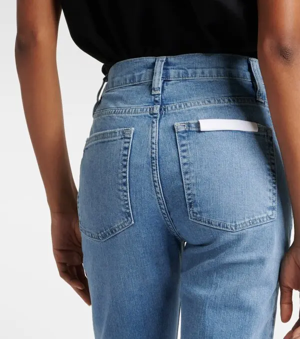 FRAME The Slim Stacked High-rise Straight Jeans
