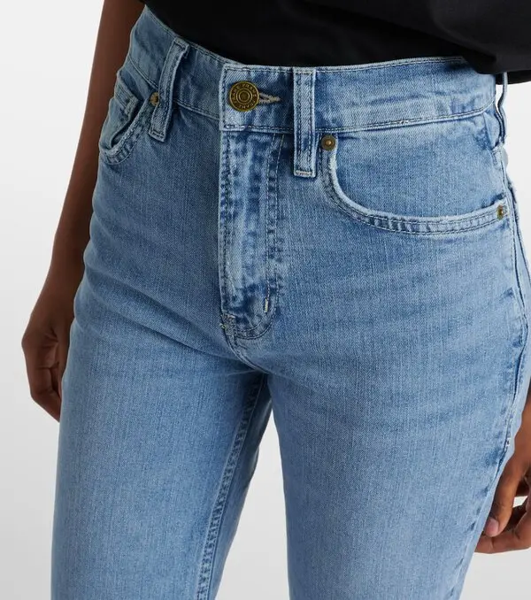 FRAME The Slim Stacked High-rise Straight Jeans