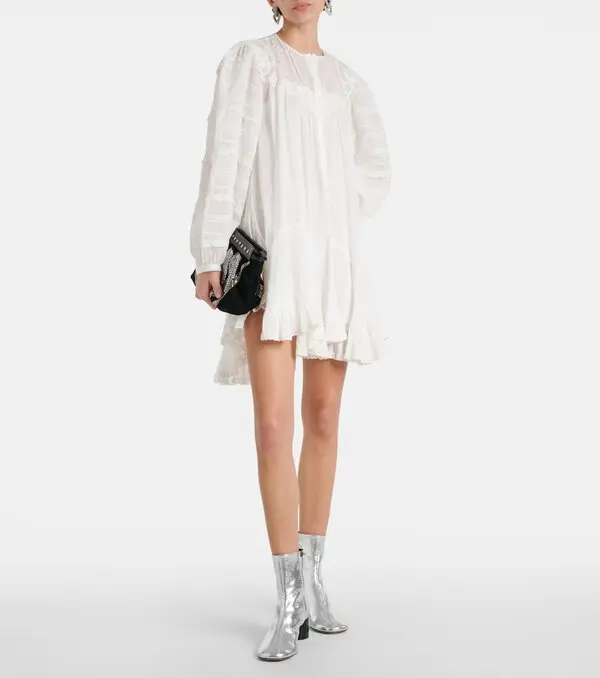 Isabel Marant Étoile Laeden Leather Ankle Boots - Silver