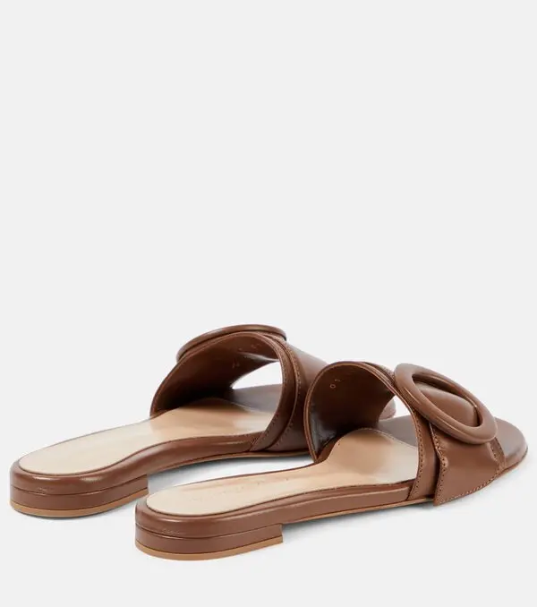 GIANVITO ROSSI Embellished Leather Mules
