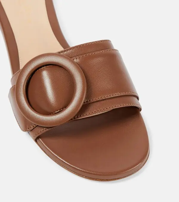 GIANVITO ROSSI Embellished Leather Mules