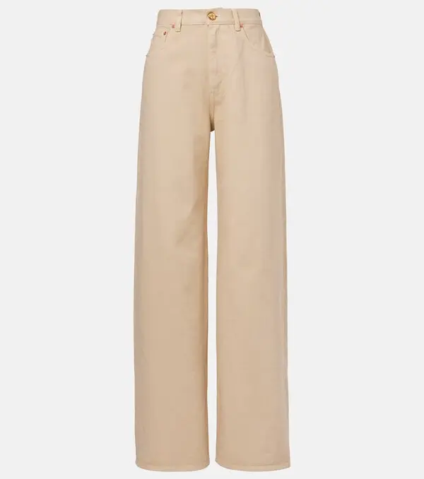 BLAZÉ MILANO Java High-rise Wide-leg Jeans - Beige