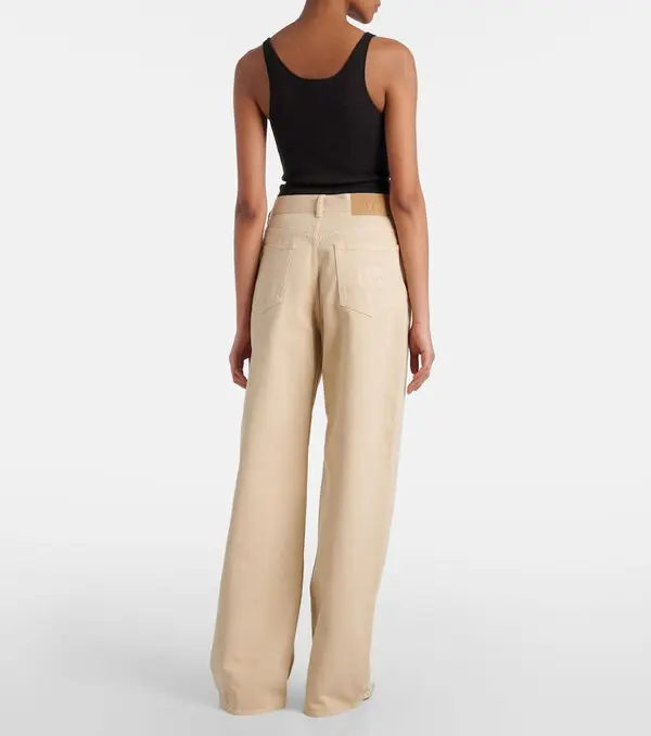 BLAZÉ MILANO Java High-rise Wide-leg Jeans - Beige