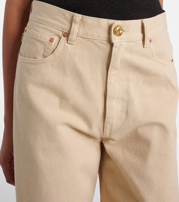 BLAZÉ MILANO Java High-rise Wide-leg Jeans - Beige