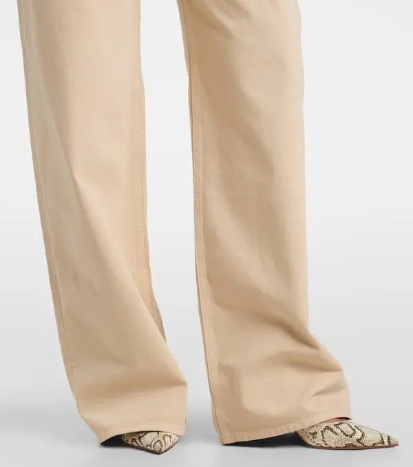BLAZÉ MILANO Java High-rise Wide-leg Jeans - Beige