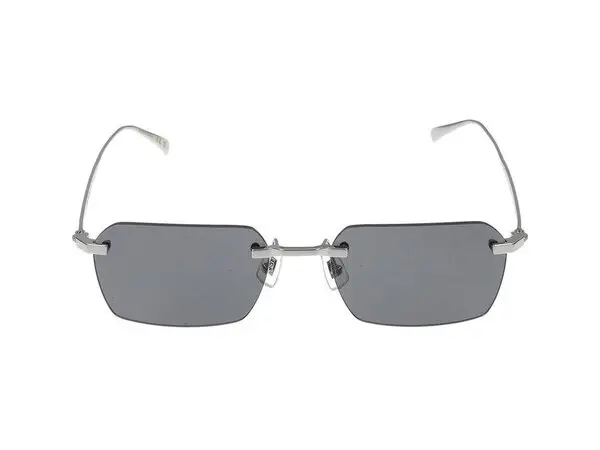 Dunhill Rectangle Sunglasses - Silver Silver Grey