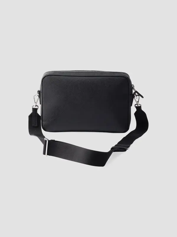 Prada Saffiano Leather Shoulder Bag - Black