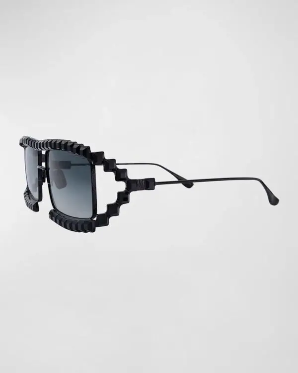 Anna-Karin Karlsson Crystal Boo Aviator Sunglasses - Black