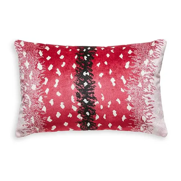 SCALAMANDRE Antelope Lumbar Pillow - Raspberry