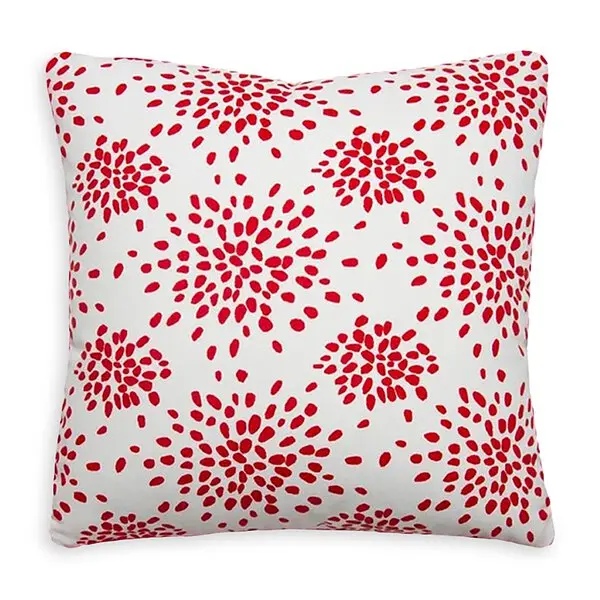 SCALAMANDRE Fireworks Pillow - Red/white