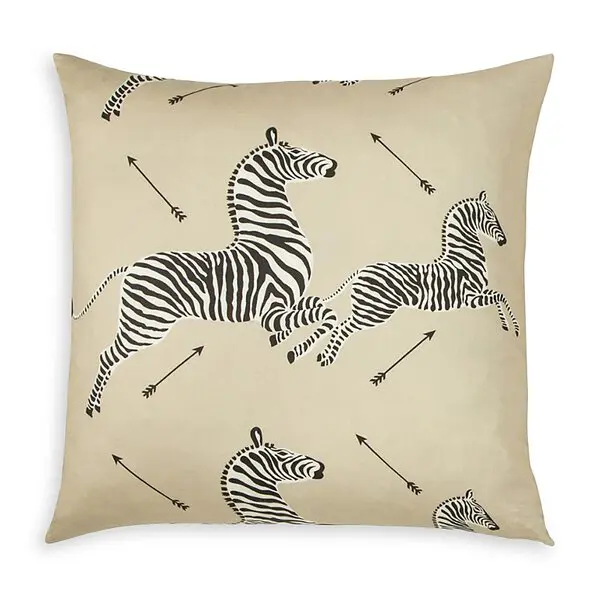 SCALAMANDRE Dazzle Of Zebras Pillow - Tan