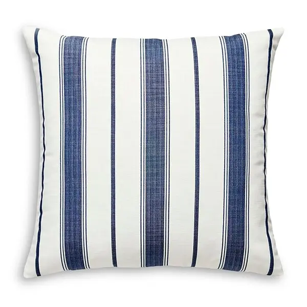 SCALAMANDRE Sconset Outdoor Decorative Pillow, 22 X 22 - Blue