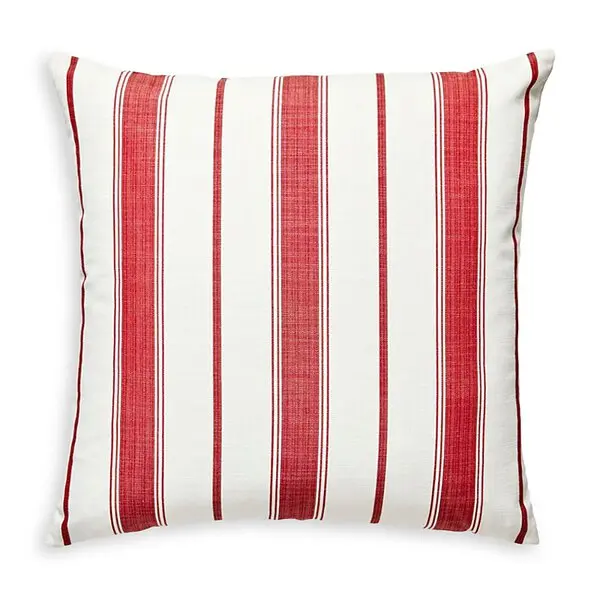 SCALAMANDRE Sconset Outdoor Decorative Pillow, 22 X 22 - Red