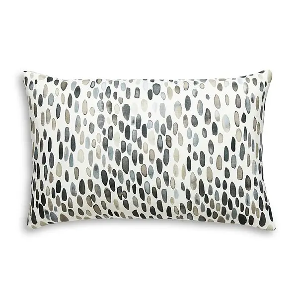 SCALAMANDRE Jamboree Lumbar Decorative Pillow, 22 X 14 - Gray