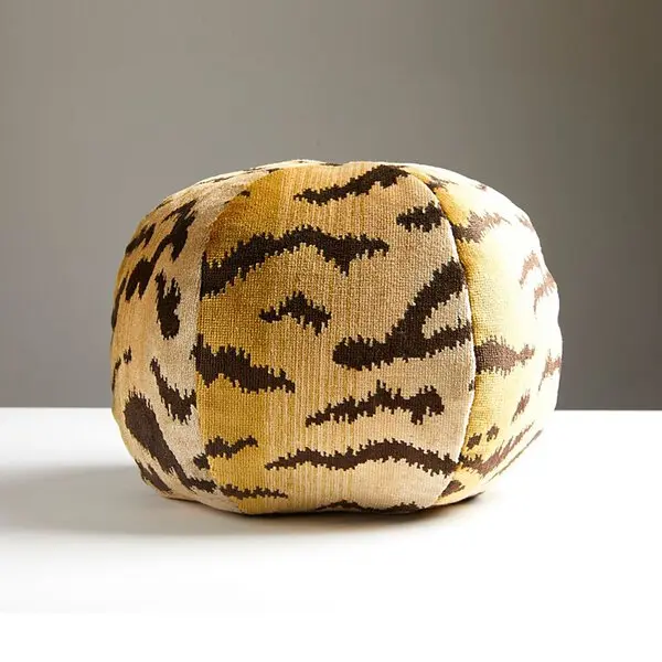 SCALAMANDRE Tigre Sphere Decorative Pillow, 12 - Ivory