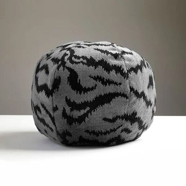 SCALAMANDRE Tigre Sphere Decorative Pillow, 12 - Silver