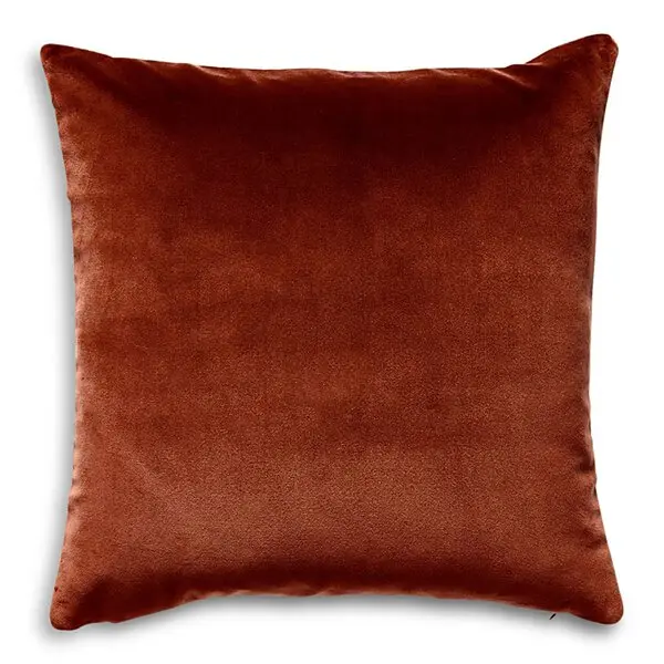 SCALAMANDRE Torino Velvet Decorative Pillow, 22 X 22 - Paprika