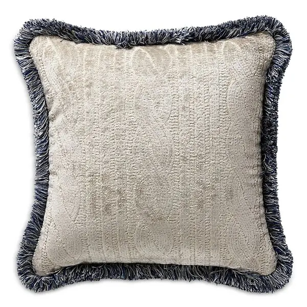 SCALAMANDRE Sweater Decorative Pillow, 22 X 22 - Greige