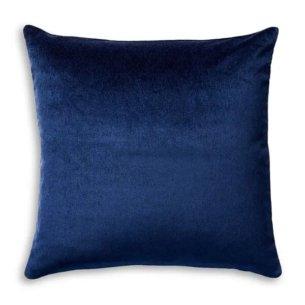 SCALAMANDRE Bay Velvet Outdoor Pillow - Navy