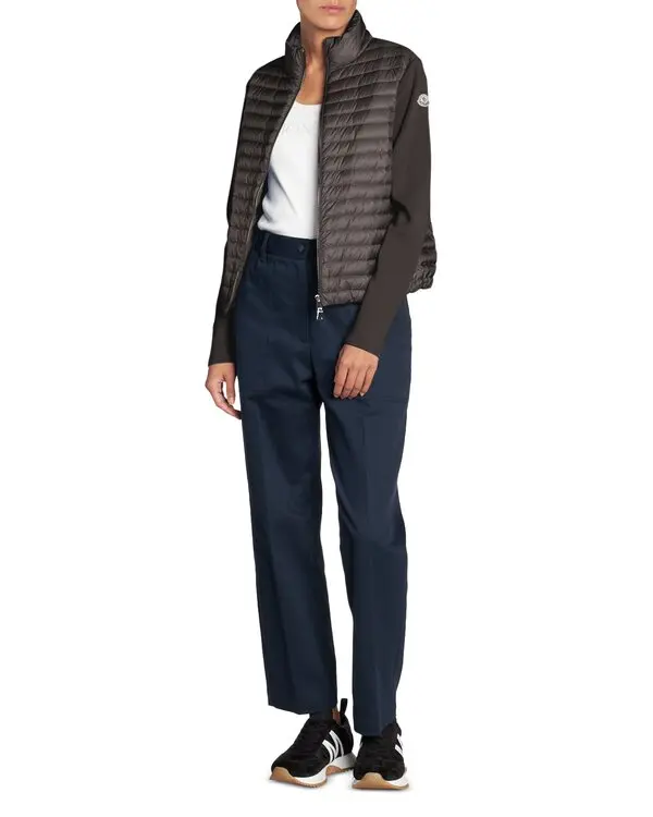 Moncler Quilted Wool Puffer Cardigan - Black