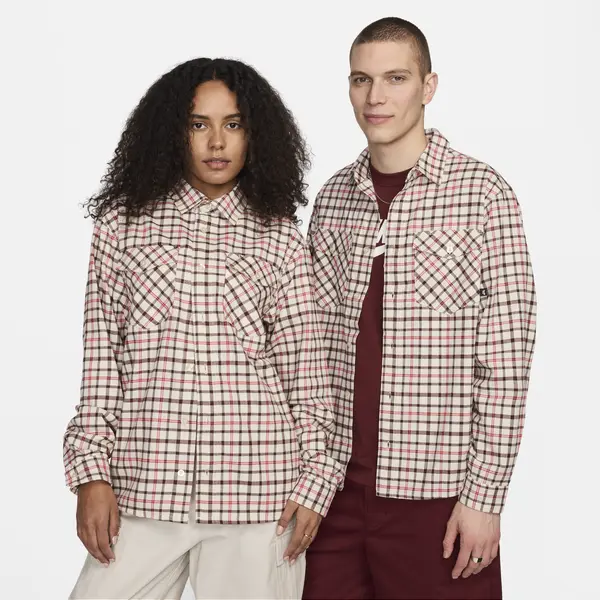 Nike Sb Long-sleeve Flannel Skate Button-up Shirt