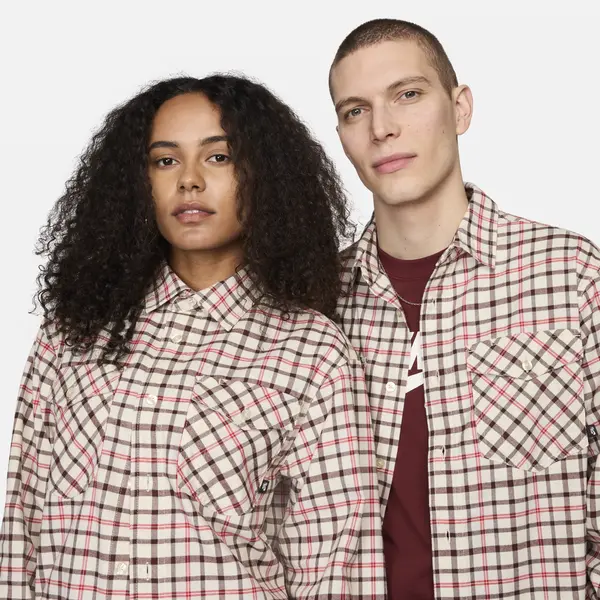 Nike Sb Long-sleeve Flannel Skate Button-up Shirt