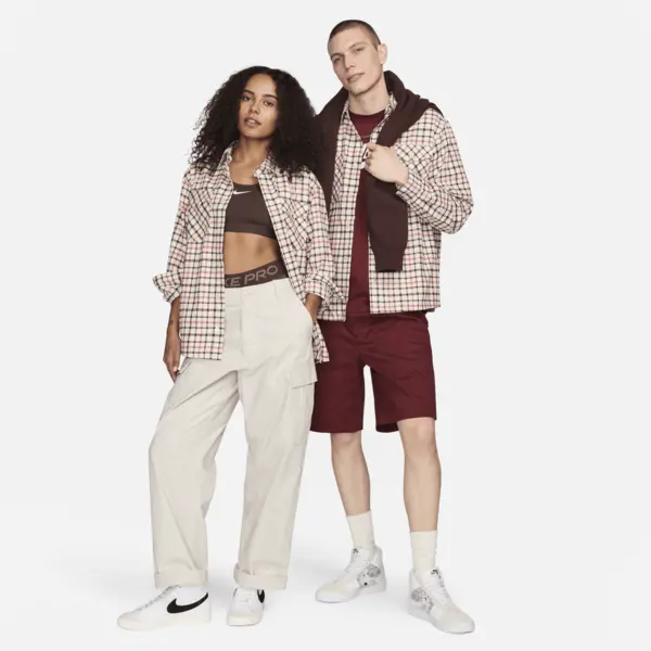Nike Sb Long-sleeve Flannel Skate Button-up Shirt