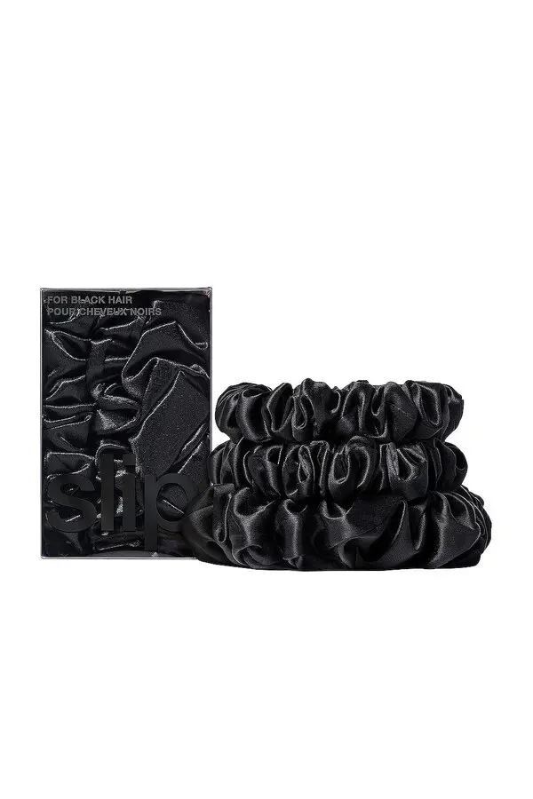 Slip Scrunchies Set Of 3 - Black