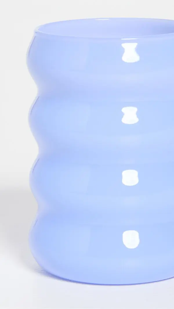 SOPHIE LOU JACOBSEN Opaque Ripple Cups Set Of Two - Cornflower