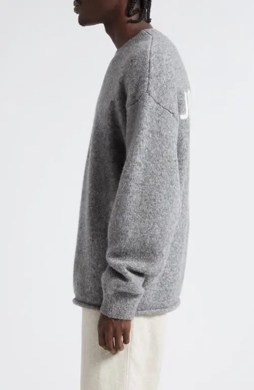 Jacquemus Le Pull Jacquard Logo Alpaca & Merino Wool-blend Sweater - Grey