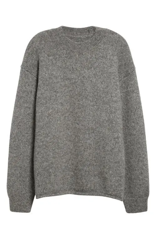 Jacquemus Le Pull Jacquard Logo Alpaca & Merino Wool-blend Sweater - Grey