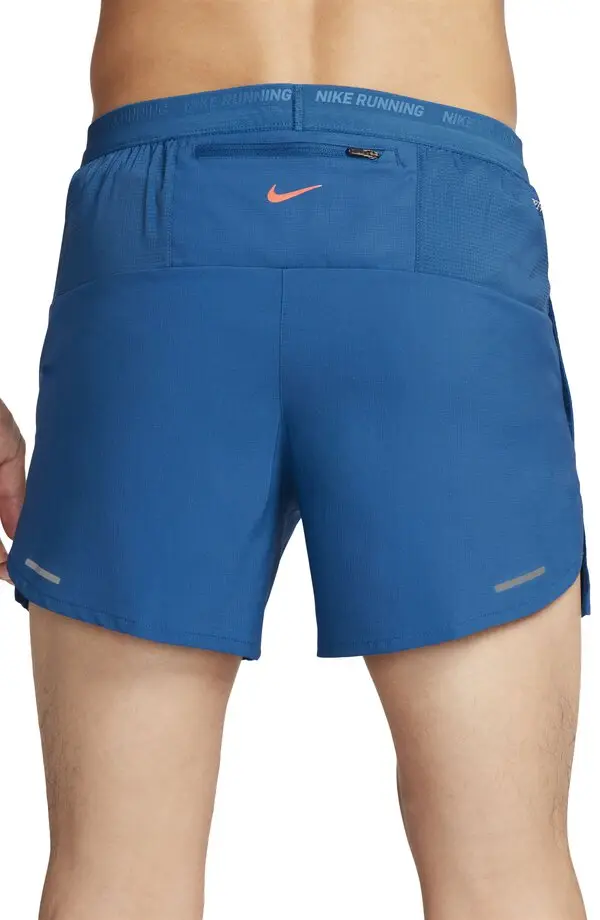 Nike Energy Stride Dri-fit Running Shorts - Court Blue/ Safety Orange